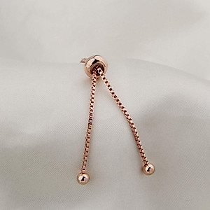 WUSUANED Rose Gold Initial Bracelet Letter Bracelet Adjustable Chain Bracelet Personalized Jewelry For Women (rose gold-C)