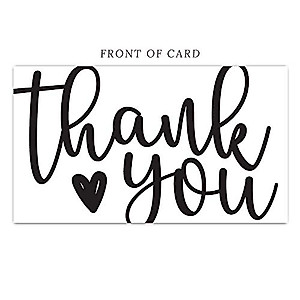50 Fun Script Customer Thank You for Order Cards (3.5" x 2") Thank You for Supporting My Small Business - Small Online Business Package Insert - Business Card Size