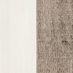 South Shore Plenny 6-Drawer Double Dresser White Wash and Weathered Oak