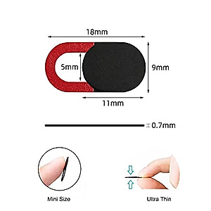 Webcam Cover Slide 12 Packs, Ultra Thin Camera Privacy Protector Fit for Computer Desktop PC Laptop Tablet Smart Phone, AllureEyes Laptop Camera Covers Web Cam Lens Protection Sticker