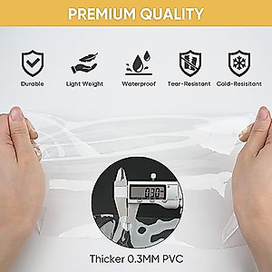 BALEINE Clear Backpack for Girls, Clear Backpacks for School, Heave Duty PVC Clear Bags Clear bookbag (Grey)