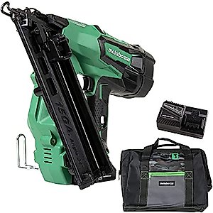 Metabo HPT 18V MultiVolt™ Cordless Angled Finish Nailer Kit | Accepts Nails 1-1/4-Inch up to 2-1/2-Inch | 15 Gauge | Lifetime Tool Warranty | NT1865DMAS