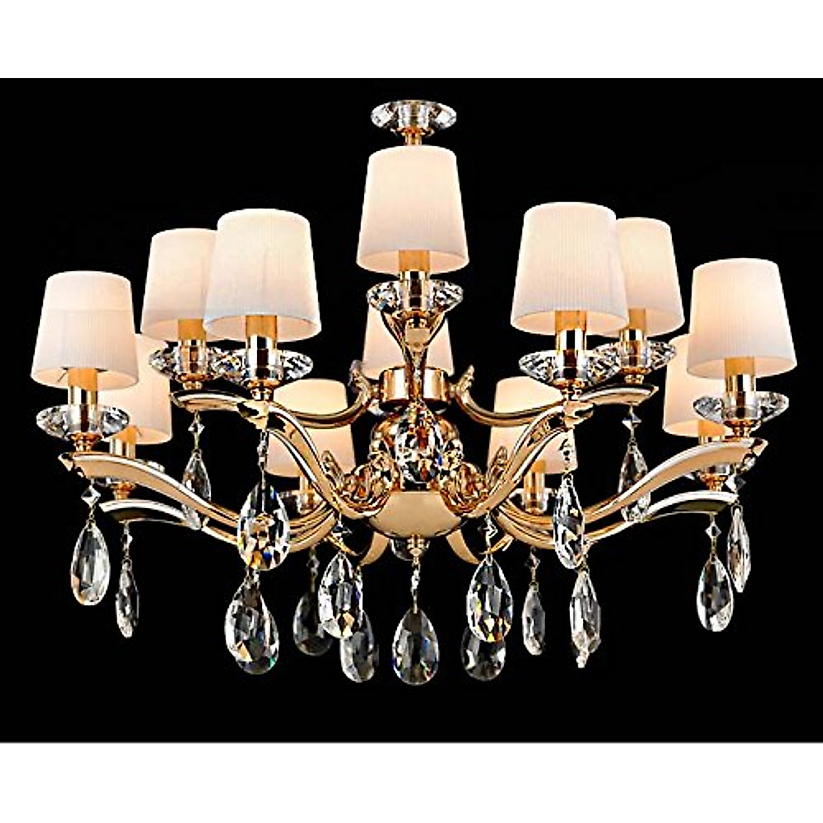 Fushing 20Pcs Chandelier Crystals, Clear Teardrop Crystal Chandelier Pendants Parts Beads, Hanging Crystals for Chandeliers(50mm, Clear)