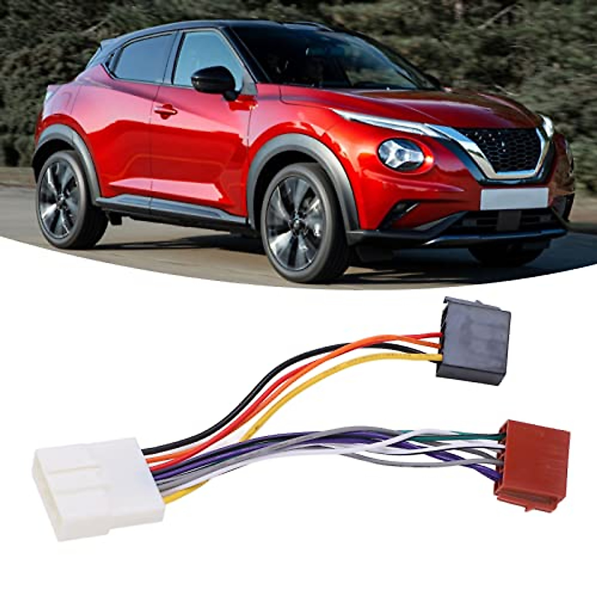 Vehicle Radio Wire, Car Radio Wiring Harness Stereo Adapter ISO Cable Plug Replacement for Nissan Juke
