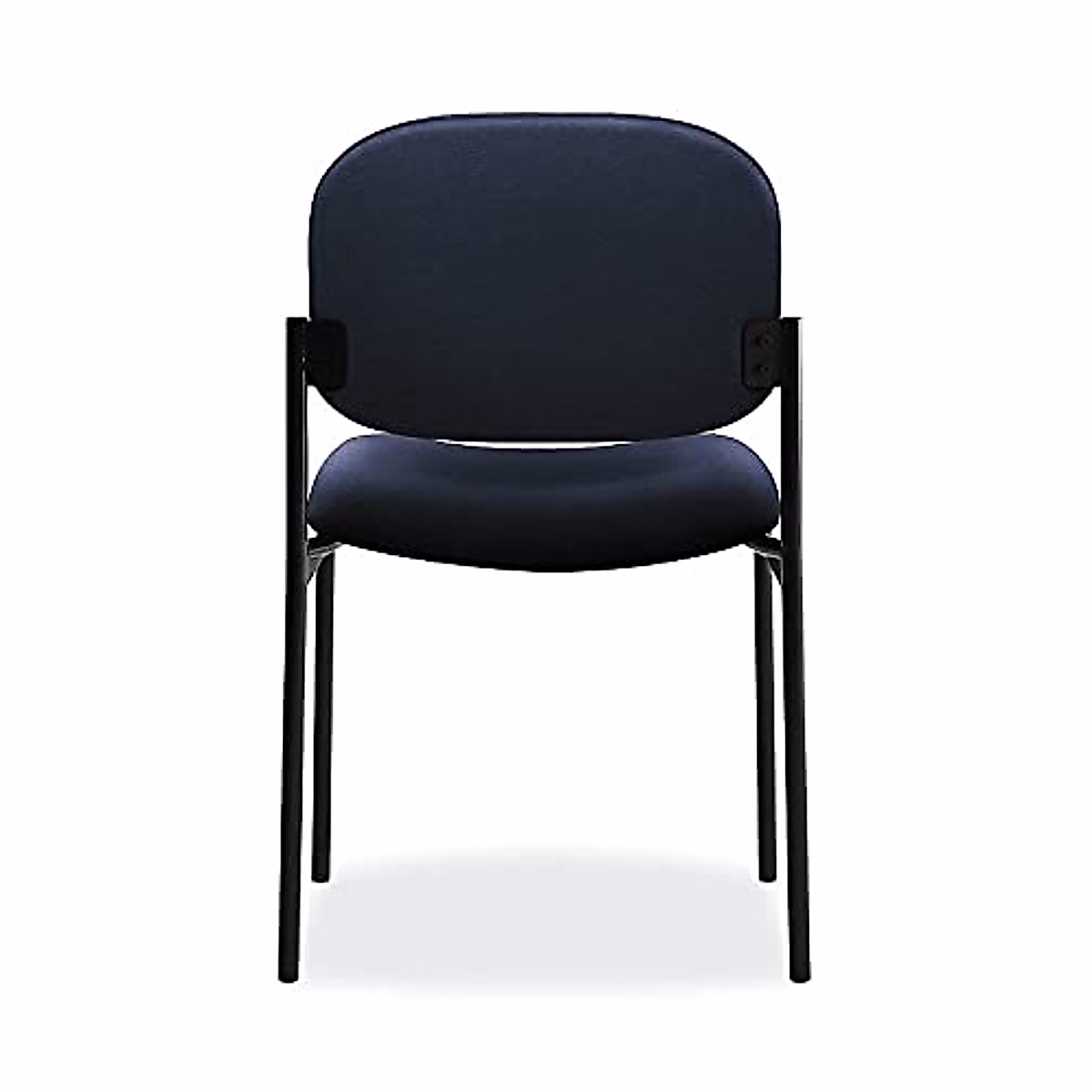 Basyx VL606VA90 VL606 Series Stacking Armless Guest Chair, Navy Fabric