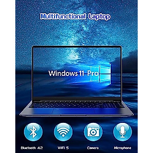 SAINTDISE 15.6 Inch Laptop PC Built with Intel Cerelon N5095(UP to 2.9Ghz) 4-Core CPU Laptops 16GB RAM 512GB ROM UHD Notebook Computer WiFi5 Bluetooth 4.2 Webcam,Fingerprint Unlock