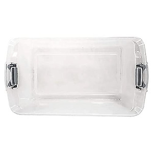 Homz 64 Quart Multipurpose Stackable Storage Container Tote Bins with Secure Latching Lids for Home and Office Organization, Clear (2 Pack)