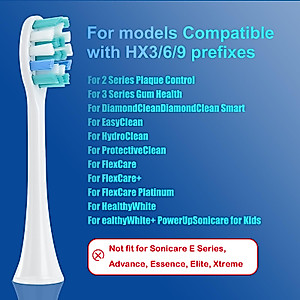 Replacement Toothbrush Heads Compatible with Philips Sonicare - for Electric Toothbrush Brush Heads (Click-on/Snap-on),KD-D2