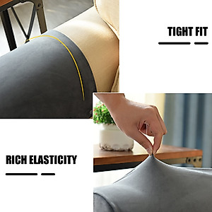 BAGASI Sofa Arm Rest Covers Set of 2 Stretch Armrest Chair Covers Waterproof Armchair Couch Anti-Slip Furniture Protector Slipcovers for Armchairs Sofa Couches Recliner,White