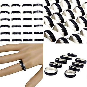 YGS Change Color Silver Plated Mood Ring - 1x w/Random Color and Design (7)