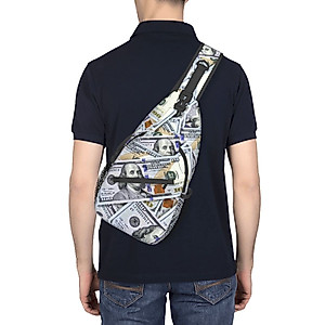 Us Bill Dollars Money Unisex Chest Bags Crossbody Sling Backpack Travel Hiking Daypack Crossbody Shoulder Bag For Women Men