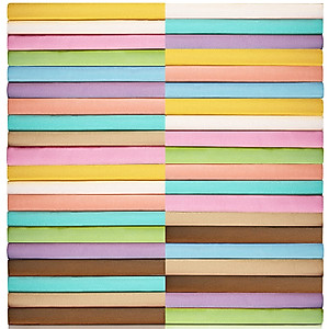 Macarrie 40 Piece Solid Color Fabric Bundles 10 x 10 Inch Multi-Color Fabric Squares Quilting Fabric Patchwork Sewing Craft Precut Fabric Scrap for DIY Sewing Craft (Candy Color)