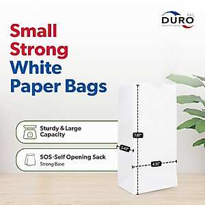 Kraft White Paper Bag #2 Candy Peanuts Treat Bag ~ 25 count