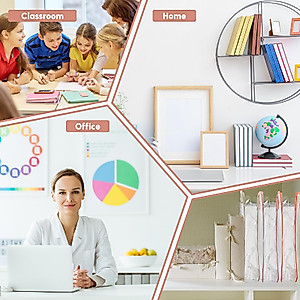 Humyoun 6 Pack Scrapbook Paper Storage Organizer with Clear Hard PVC Board 12 x 12'' Paper Storage Organizer with Handle Expandable Craft Paper Storage for Holding Scrapbook for Vinyl Paper