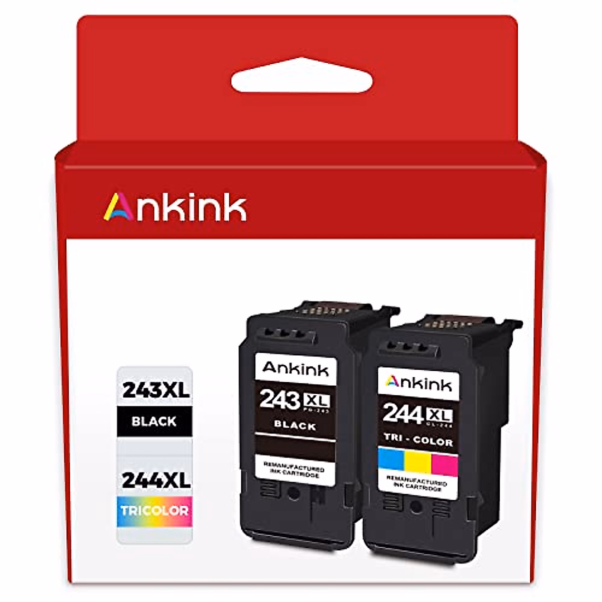 2X Capacity PG-243XL CL-244XL Ink Cartridges Black Color Combo for Canon 243 244 XL 245XL 246XL Fit for Cannon Pixma TR4520 MG2522 TS3322 TR4522 TS3122 MX490 MX492 MG2922 MG2520 Printer