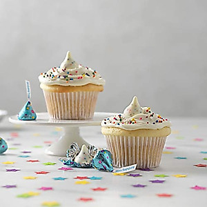 HERSHEY'S KISSES Birthday Cake Flavored Creme with Sprinkles Candy, Individually Wrapped, 10 oz Share Pack