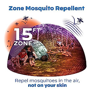 Thermacell Mosquito Portable Repeller; Includes 12-Hour Refill; 15 Foot Zone of Protection; Highly Effective Mosquito Repellent; Deet Free Bug Spray Alternative; Scent Free