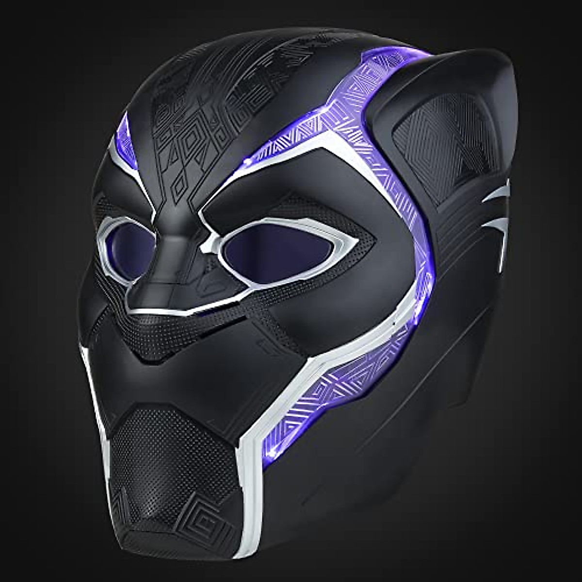 Marvel Legends Premium Electronic Role Play Helmet with Light FX and Flip-Up/Down Lenses, Black Panther Roleplay Item