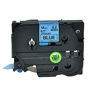 GREENCYCLE Compatible for Brother 3/4 Inch (18mm) x 8m TZ541 TZe541 TZ-541 TZe-541 AZE541 Laminated Label Tape for P Touch Cube PT-D400 PT-D600 PT-D400AD PT2730VP Label Maker (Black on Blue, 8 Pack)