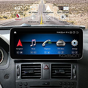 Android 10.25inch HD1920 Screen Upgrade Display Monitor Multimedia Player GPS Navigation for Mercedes Benz C180 C200 C280 C300 C350 W204 S204 (2007-2010) NTG4.0