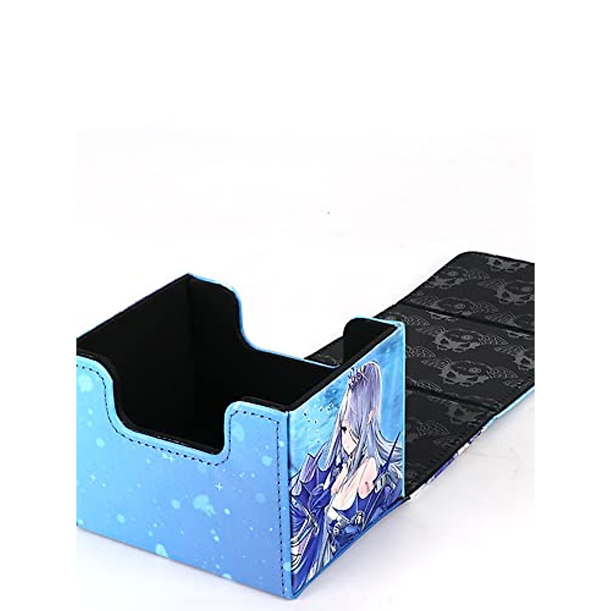 Volcanic Island Yugioh Game Card Deck Case Leather Storage Box Dragonmaid Silver Castle Arianna Ariane Magic TCG MCG Trading Card Cases Holder (P03)