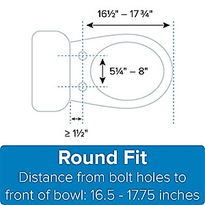 Brondell SE400-RW Swash SE400 Electric Bidet Toilet Heated Seat, Oscillating Stainless Steel Nozzle, Warm Air Dryer, Night Light, Gentle Close Lid, White Side Arm Control, Round