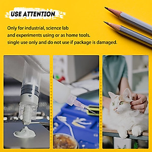 SHAOTONG 3mL Syringe with 23 Gauge 1 Inch Dispensing Needle, Lab Disposable Sample Injection Syringes for Measurement Liquid, Refilling Inks, Oil or Glue Applicator, 20 Pack