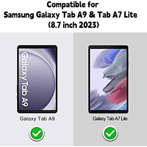 BMOUO Kids Case for Samsung Galaxy Tab A9 8.7 Inch 2023 (SM-X110/X115/X117) & Galaxy Tab A7 Lite 2021 - with Screen Protector, Shockproof Lightweight Samsung Galaxy Tab A9 Case/A7 Lite Case, Blue