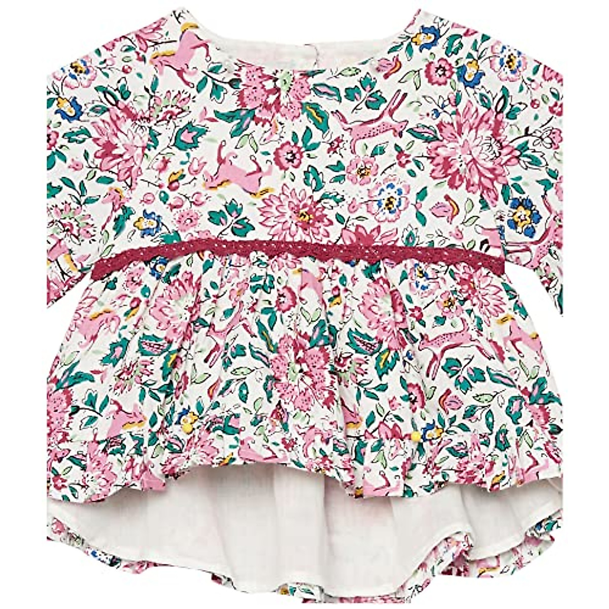 PIPPA & JULIE Baby Girl's Shirt & Legging Set, 2-Piece Outfit, Includes Pair of Leggings & Matching Top, Berry/Multi, 12 Months