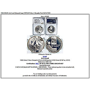 1986 IL 1986 ISRAEL Art Israeli Menorah Lamp VINTAGE AR 2 2 Sheqalim PF 66 ULTRA CAMEO NGC