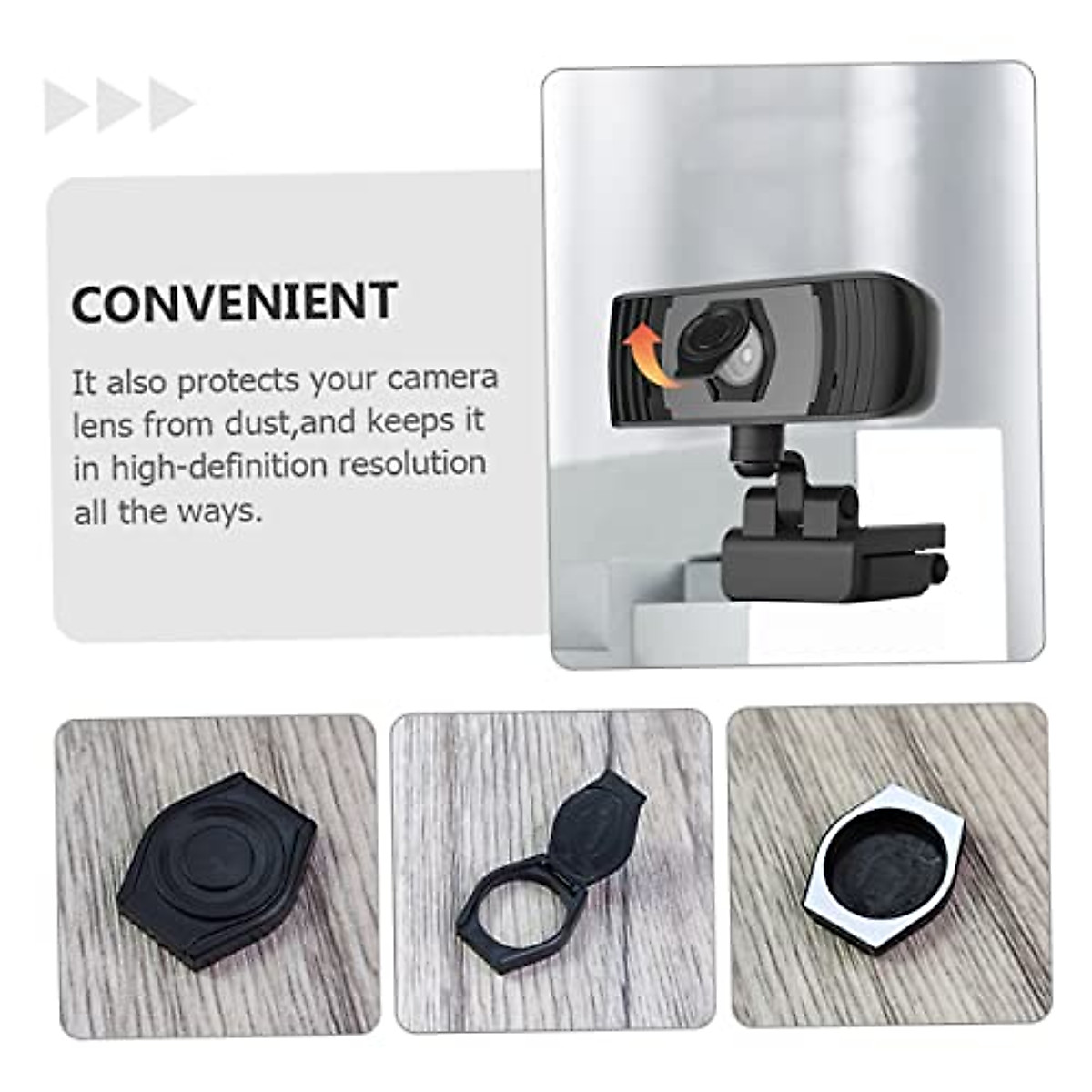 NUSITOU 6pcs Camera Cover Lap Desks Black Webcam Cover USB Camera Cover Slide Privacy Lens Cover Webcam Privacy Cover Computer Webcam USB Webcam Cover Linux Laptop Self Made Abs Sticker