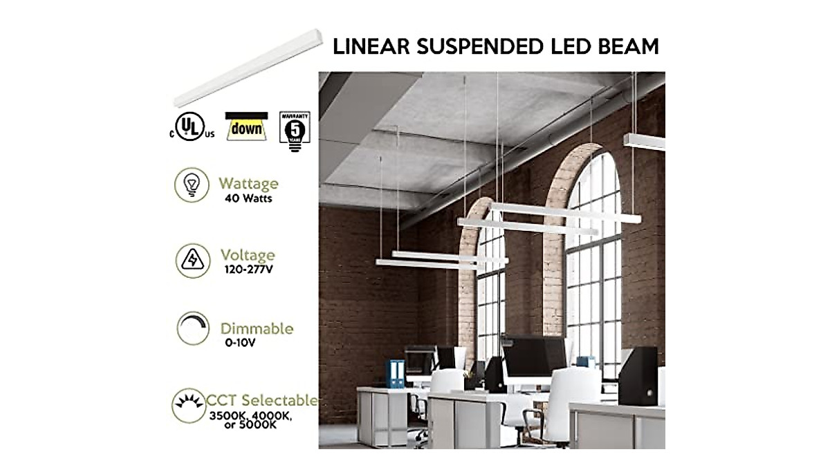 WareLight 4' LED Beam - Dimmable & CCT Selectable
