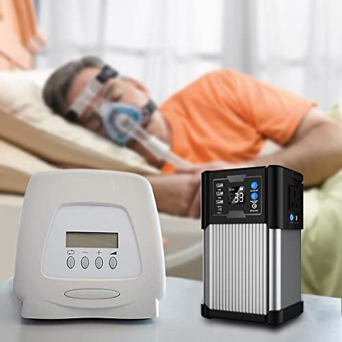 Inorising Portable Power Station Generator Explorer 350W,88000mAH Generator Lithium Battery Backup Power Supply 110V AC Inverter for Outlet Outdoors Camping Fishing Emergency (Grey)