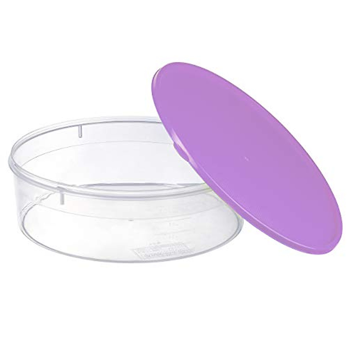 Zilpoo Plastic Pie Carrier with Lid, 10.5”, Cupcake Container, Muffin, Cookies, Cake Holder, Round Freezer Storage Food Keeper with Cover, Purple