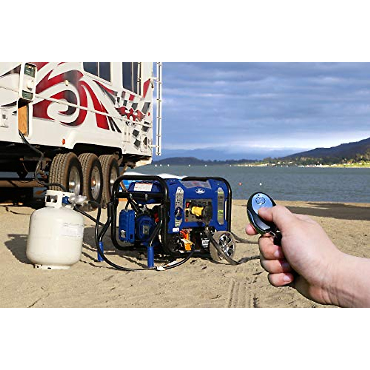 Ford 5,250W Dual Fuel Portable Generator with Switch & Go Technology and Remote Start, FG5250PBR