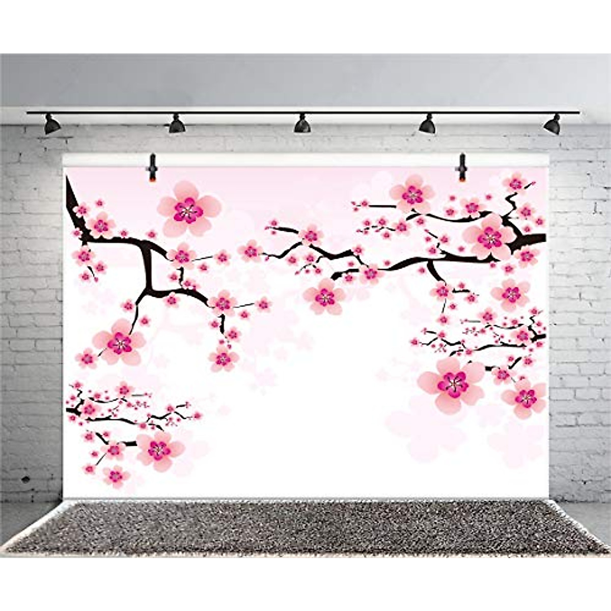 Leyiyi Romantic Cherry Blossoms Backdrop 7x5ft Photography Background Valentine's Day Decoration Soft Pink Love Theme Wedding Party Kids Girls Boys Adults Love Photo Booth Video Props