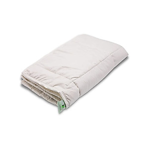 OrganicTextiles Australian Wool Crib Mattress Pad (Cradle Size, 18x36)(Flat),GOTS Certified,Safe Healthy Sleeping Environment,Machine Washable,Soft and Breathable,for Toddler’s,Babies,Boys,Girls