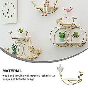 DOITOOL Floating Shelves Wall Mounted Wall Shelf Metal Storage Rack Holders Butterfly Style for Home Living Room Bedroom Decoration