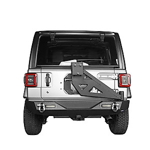 u-Box Wrangler JL Rear Bumper w/Tire Carrier & Hitch Receiver Compatible with Jeep Wrangler JL & JLU 2018-2025