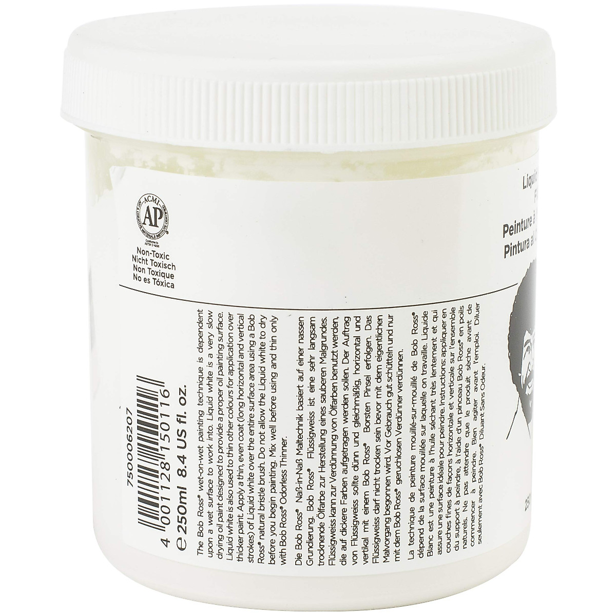 Bob Ross Liquid White Oil Paint, 237ml jar (750006207)