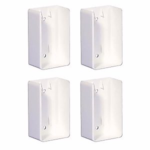 Valchemist Vinyl Fence Brackets White Rail Mount Bracket 2" x 3.5" (4, 4 Pack)