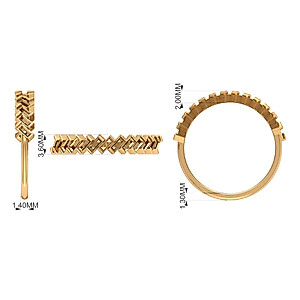 Rosec Jewels Certified Natural Baguette Emerald Ring for Women, AAA Quality, Half Eternity Band (Ideal for Gift), 14K Yellow Gold, Size:US 11.00