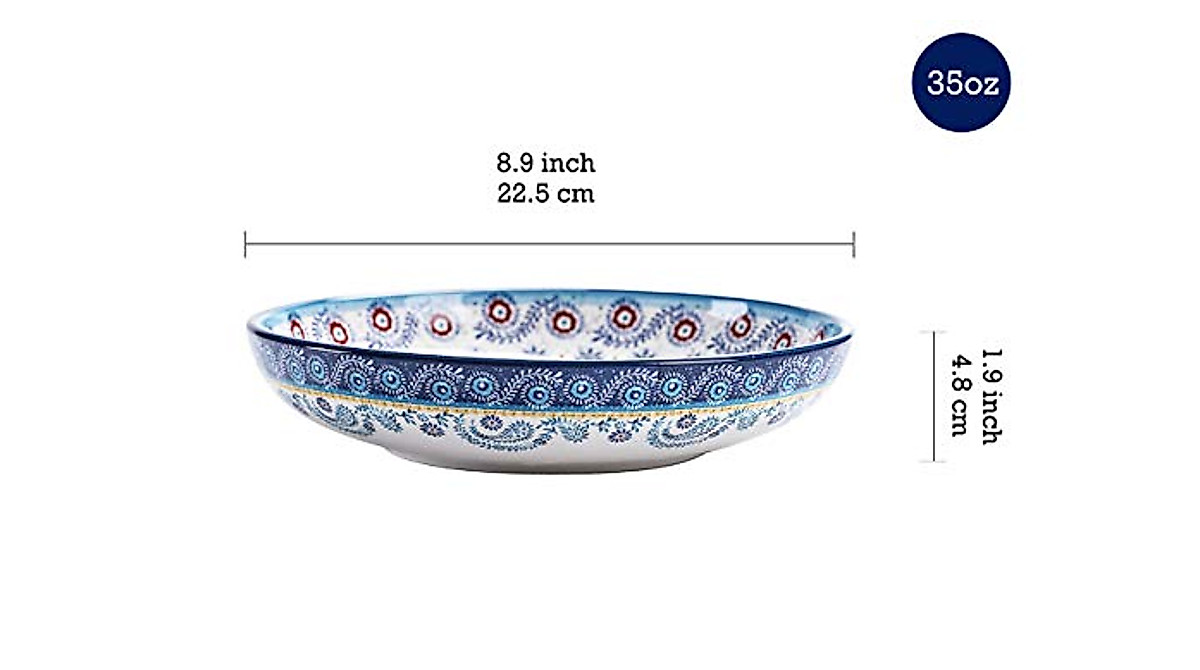 Bico Blue Talavera Ceramic Dinnerware Set for 4
