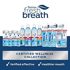 Fresh Breath Certified Wellness Collection Vet Strength Oral Care Kit for Small & Medium Dogs - Removes Plaque & Tartar - Freshens Bad Dog Breath - Teeth Cleaning Kit