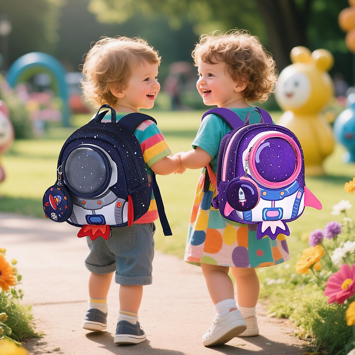 yisibo Rocket Toddler Backpack with Harness Leash Snack Nursery Bags for Kids Baby Boy Girl 1-3 Years Old