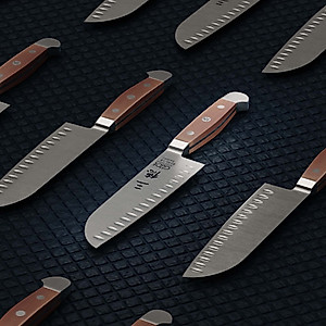 Güde Alpha Pear Series Hand Forged/Sharpened Santoku Knife, 7-in - Ice Hardened Steel - Made in Solingen, Germany Since 1910