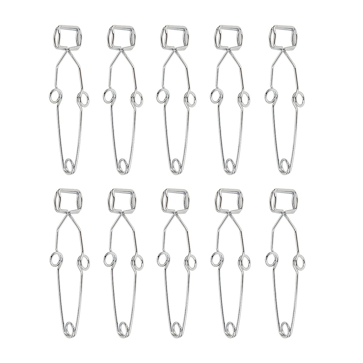 10PCS Spring Test Tube Holders Stainless Steel Clip Clamp, Lab Test Tube Clamp with Finger Grip, Laboratory Experiment Testing Holder Tool for Standard Test Tubes, 14.6cm / 5.7inch