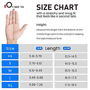 FINGER TEN Football Receiver Gloves Youth Receiving Gloves Pro 3.0 Durable Breathable Flexible for Kids Boys Girls in White Red Black Blue Small Large Medium X-Large (A-Orange, Medium)