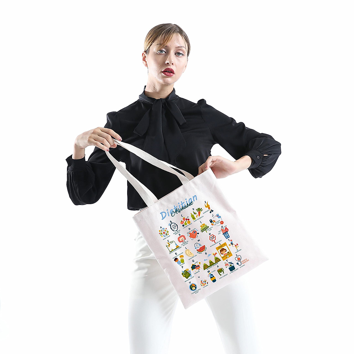 MNIGIU Dietitian Tote RD Tote Dietitian Thank You Gift RD Student Gift Nutritionist Gift Dietitian Graduation Gift (Dietitian Tote)