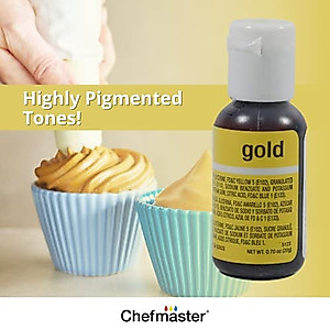 Chefmaster Gold Liqua-Gel Food Coloring Vibrant Colors for Baking